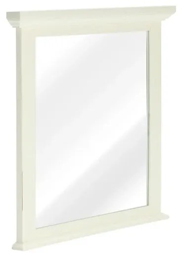 furniture-nabytek.cz - Masivní zrcadlo Catello z borovice a MDF, bílé, lakované – 75×70 cm