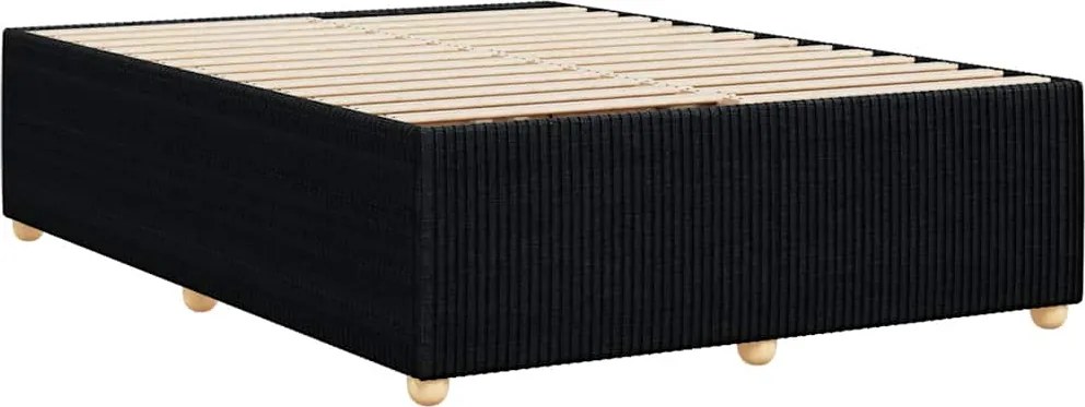 Rám postele bez matrace černý 140 x 190 cm textil 3284937