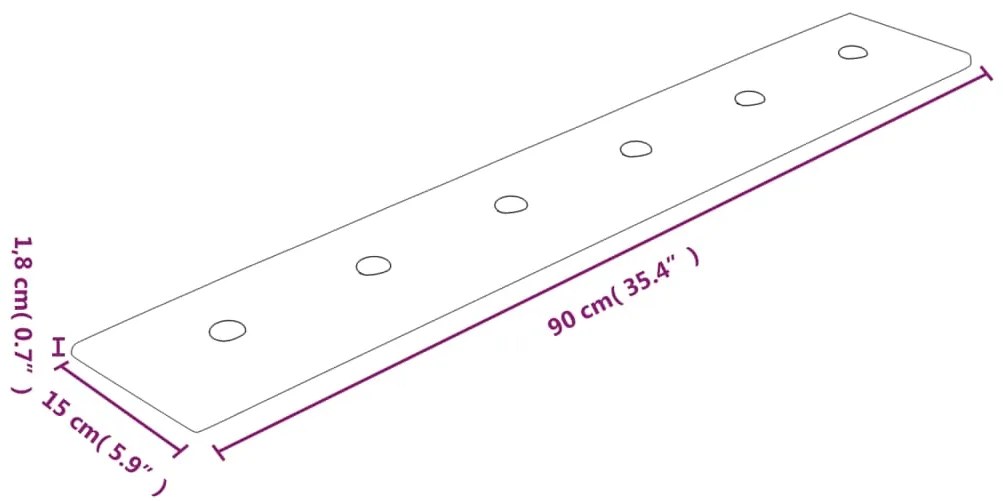 Nástěnné panely 12 ks krémové 90 x 15 cm umělá kůže 1,62 m²