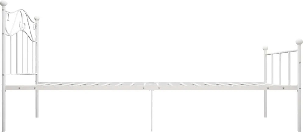Rám postele bílý kov 100 x 200 cm 284517