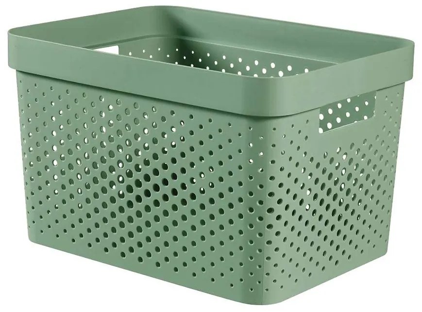 Box děrovaný Infinity recycled 245855 zelená 17l