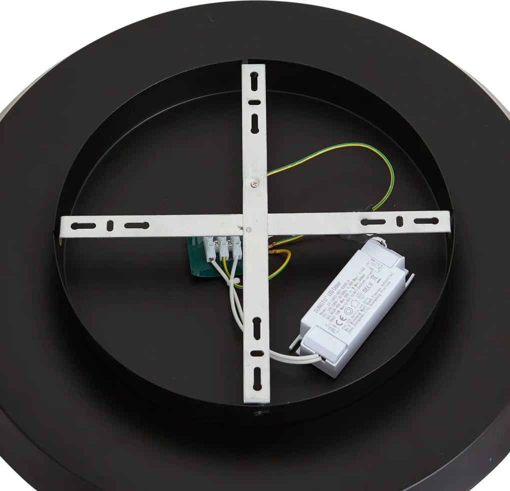 Moderní stropní svítidlo matně černé vč. LED s 3-stupňovým stmíváním - Sombra