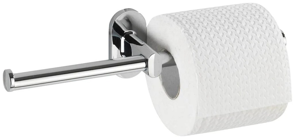WENKO Držák WC papíru dvojitý BEZ VRTÁNÍ PowerLoc RICO kovově lesklý 7x27x7 cm