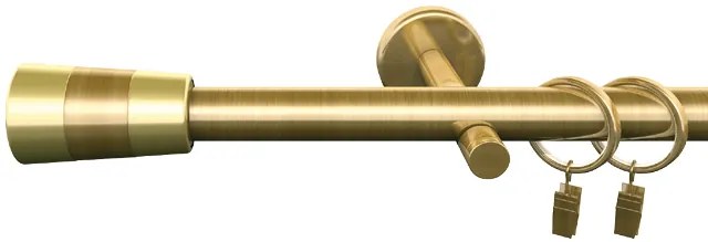 CARDINAL Kovová garnýž galvanizovaná Fénix Zlato Antyk 160cm