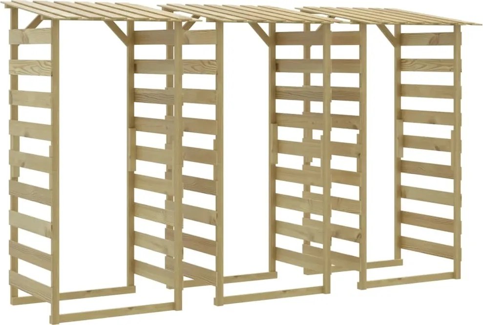 vidaXL Pergoly se střechou 3 ks 100x90x200 cm impregnovaná borovice [3096649]