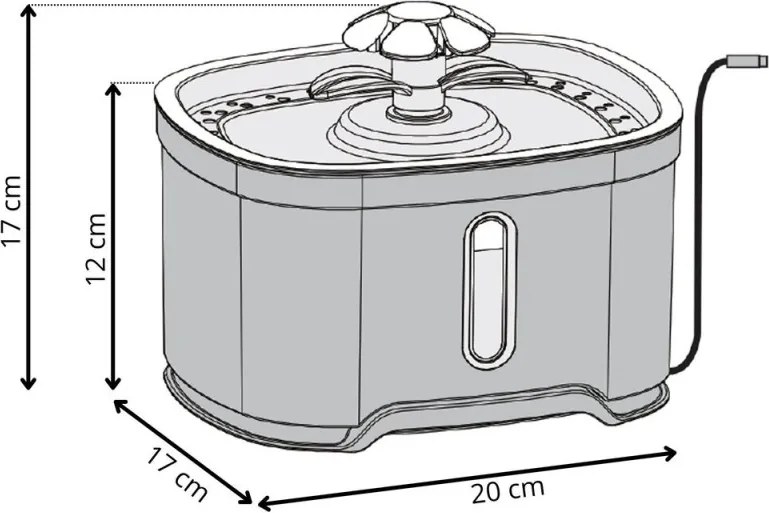 Vodní fontána pro kočky psy automatická SPRINGOS PA0313