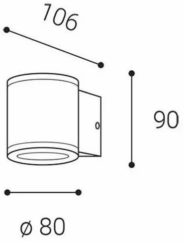 LED2 - Venkovní nástěnné svítidlo MIDO 1xGU10/50W/230V antracit IP54