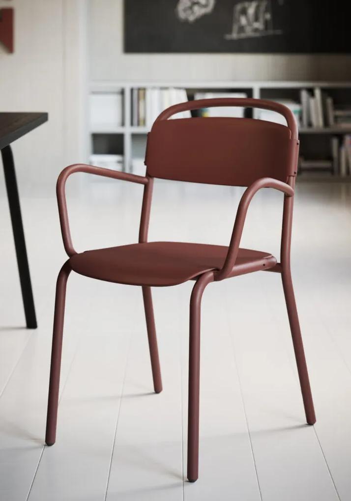 INFINITI - Židle SKOL s plastovým sedákem a područkami