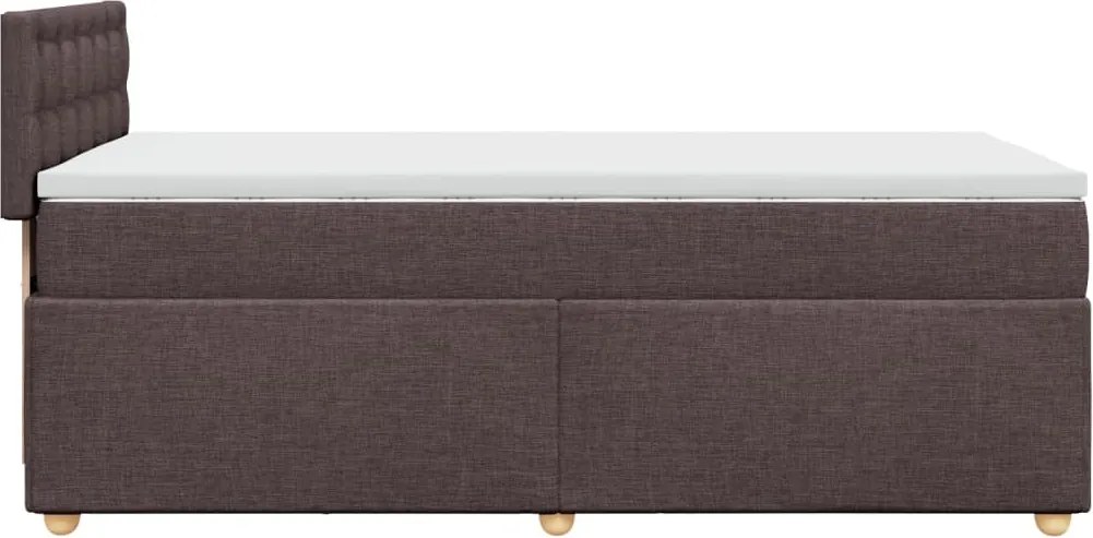 Box spring postel s matrací tmavě hnědá 90x200 cm textil 3288880