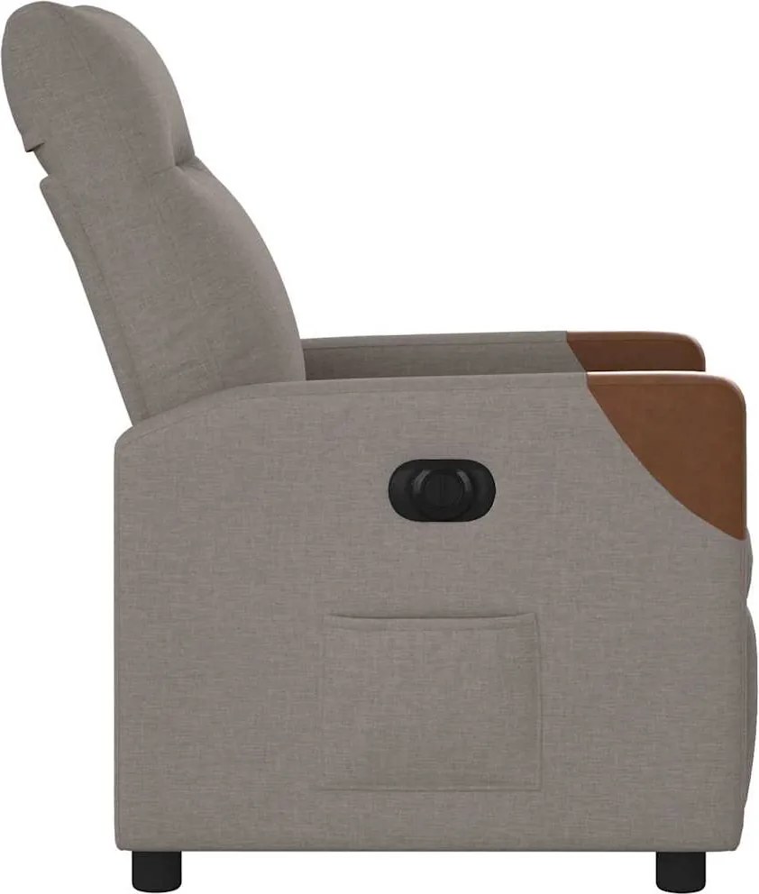 Elektrické polohovací křeslo taupe textil 3323995