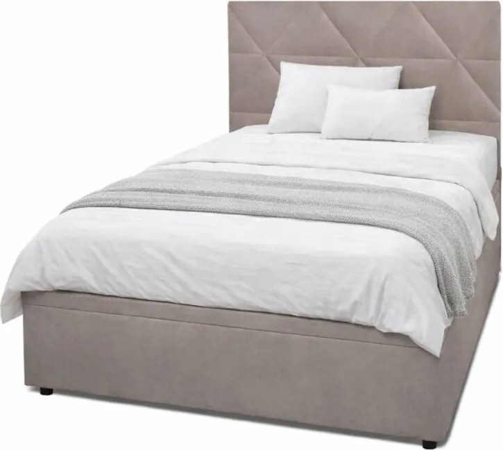 Postel Fro Caro 120x200 s roštem, úložným prostorem Mono 233, béž