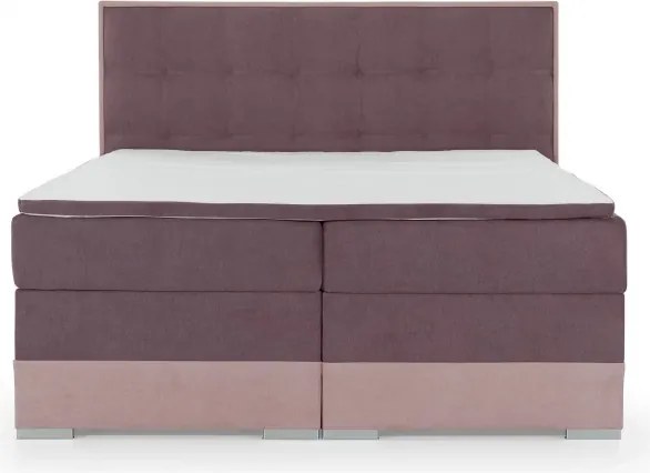 Postel Boxspring Damasia, hnědá / béžová (DMS 05)