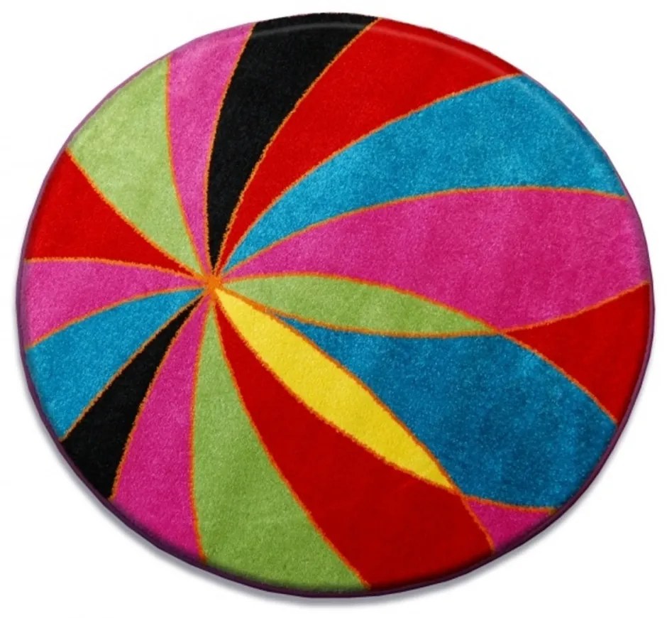 Dětský kusový koberec Pat vícebarevný kruh, Velikosti 100cm