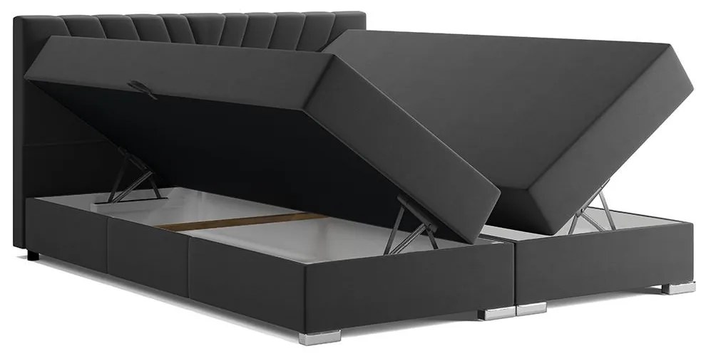 Kontinentální postel dvoulůžko BOXSPRING ERNI + topper v ceně | 140x200 | VÝBĚR TKANIN