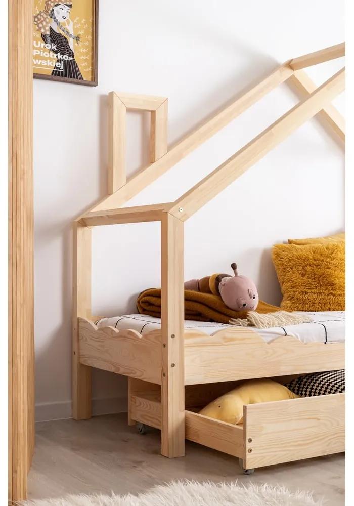 Adeko Dětská postel domeček Luna D Velikost postele: 140x70 cm Barva: dekor přírodní dřevo přírodní
