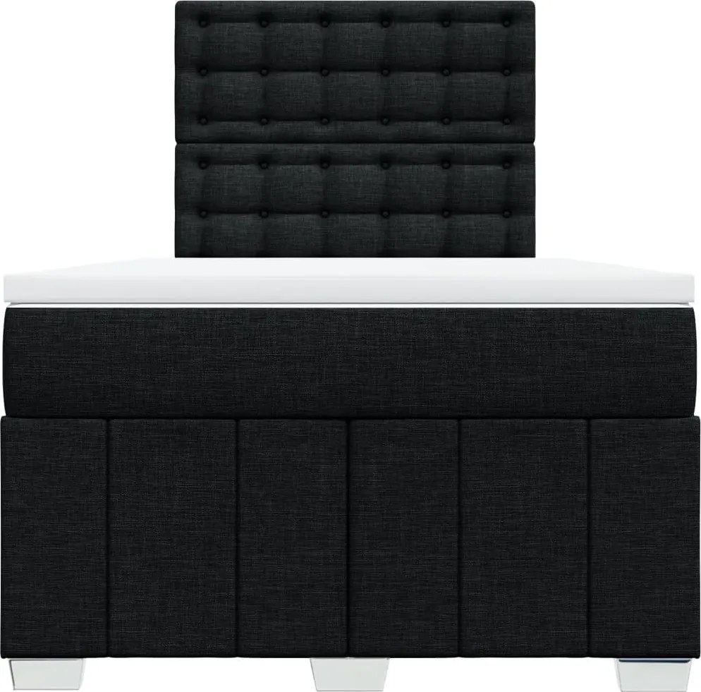 Box spring postel s matrací černá 120x200 cm textil 3293951