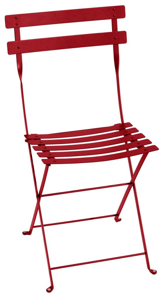 OnaDnes -20% Makově červená kovová skládací židle Fermob Bistro
