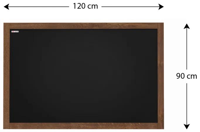 Allboards, Tabule černá křídová v dřevěném rámu 120x90 cm, TB129