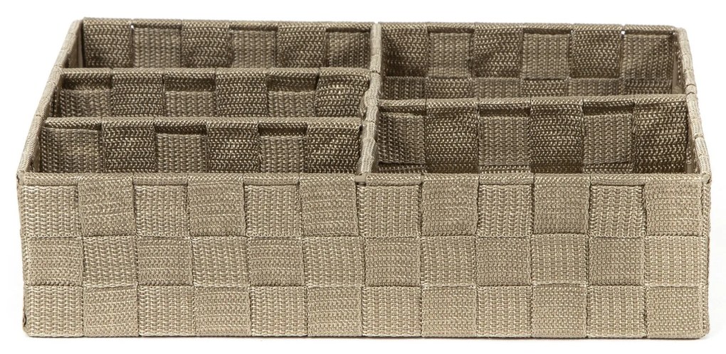 Organizér na prádlo a doplňky Compactor TEX - 5 dílný, 32 x 25 x 8 cm, Taupe (šedo-béžový)