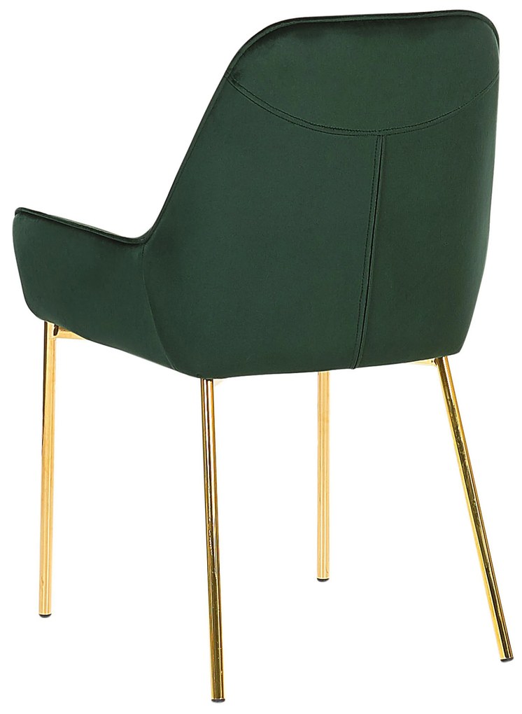 Sada 2 jídelních sametových  židlí  zelená LOVERNA Beliani