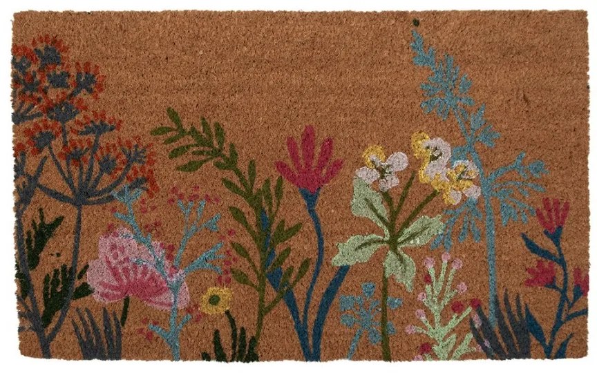 Kokosová rohožka s lučními květy Coconut Flowers - 75*45*1 cm