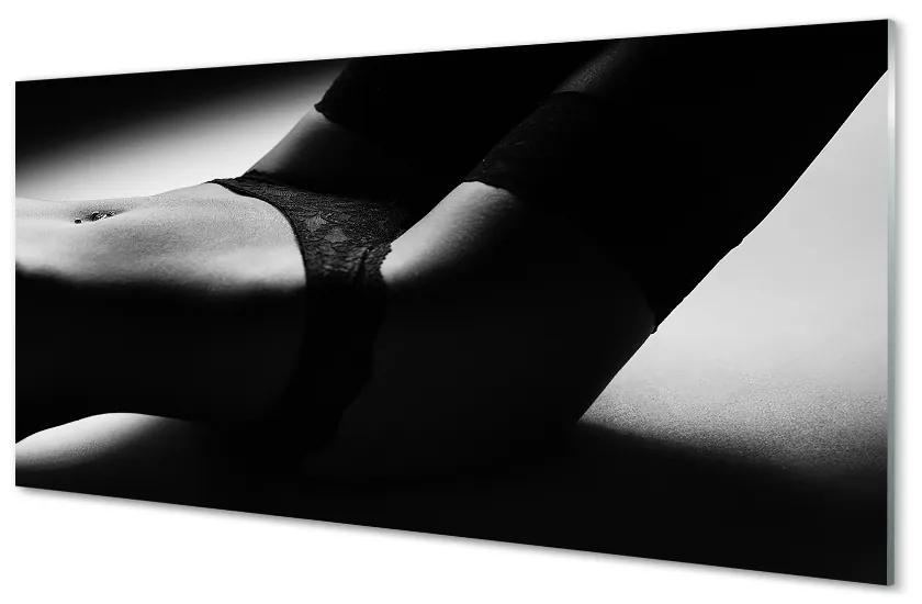 Obraz na skle žena břicho 100x50 cm