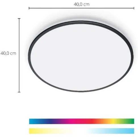 WiZ - LED RGBW Stmívatelné stropní svítidlo RUNE LED/21W/230V černá Wi-Fi