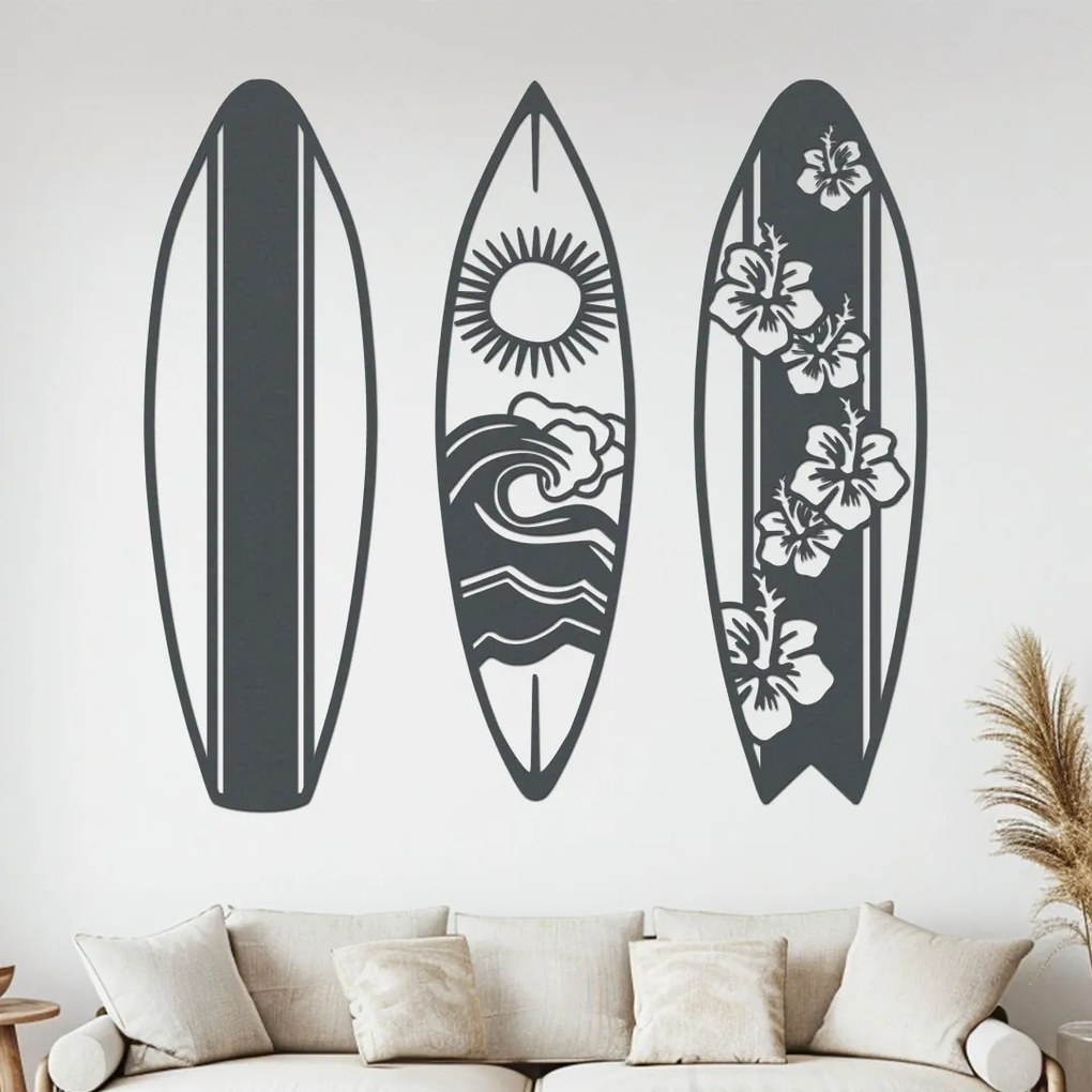 dřevo života Dřevěný obraz SURF ALOHA Zvolte barvu dekoru: Javor, Rozměry šxv (cm): 85x80