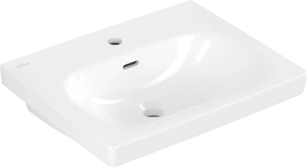 Villeroy & Boch Skyla - Umyvadlo 55x45 cm, s přepadem, otvor pro baterii, alpská bílá 5A515501