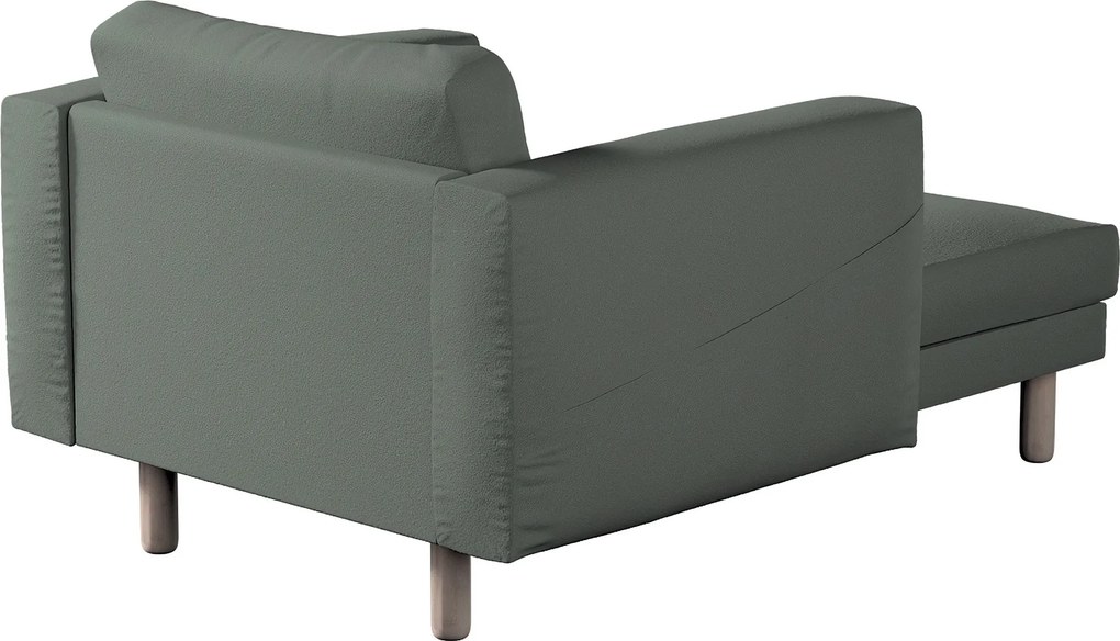 Potah na IKEA Norsborg šezlong s loketními opěrkami barva zelená látka pletený vzor