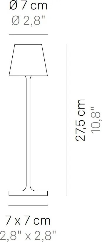Stolní lampa Poldina Micro 27,5 cm hnědá
