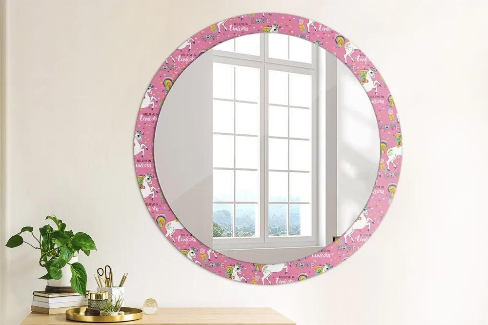 Kulaté dekorativní zrcadlo na zeď Magic unicorn fi 90 cm