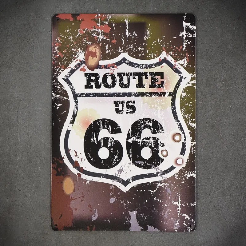 Kovová cedule Route 66 2