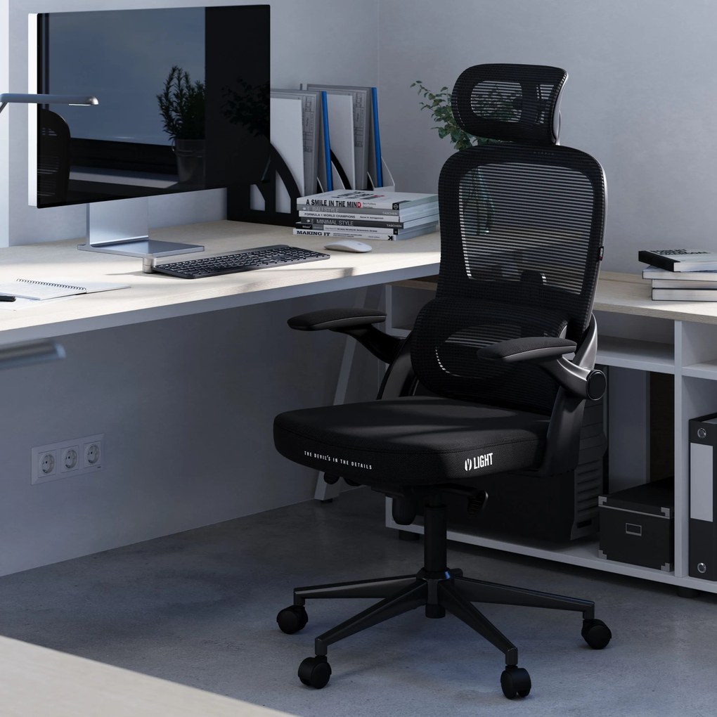 Ergonomická kancelářská židle černá Normal Size: Diablo V-Light