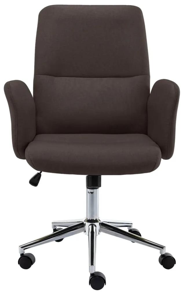 vidaXL Kancelářská židle hnědá textil