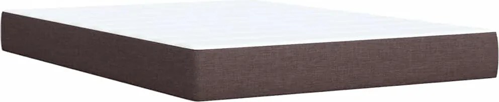 Box spring postel s matrací tmavě hnědá 140x190 cm textil 3285133