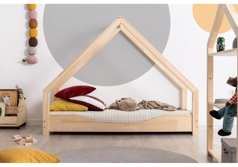 Adeko Dětská postel domeček Loca E Velikost postele: 190x70 cm Barva: dekor přírodní dřevo přírodní