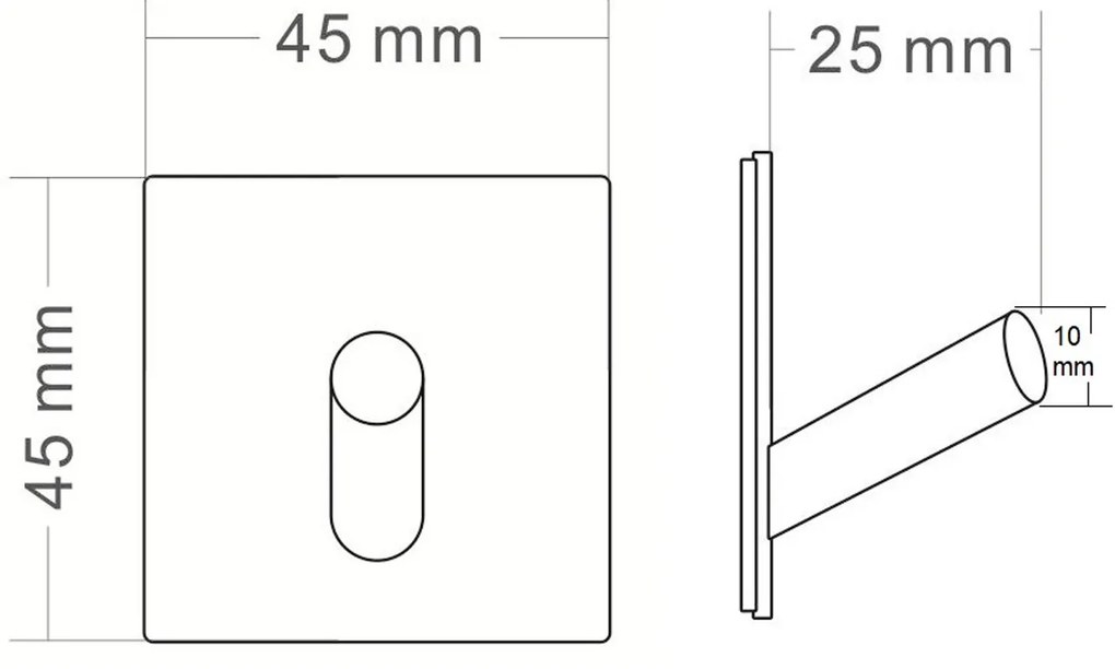 Sapho, Věšáček samolepící, broušená nerez, 31201