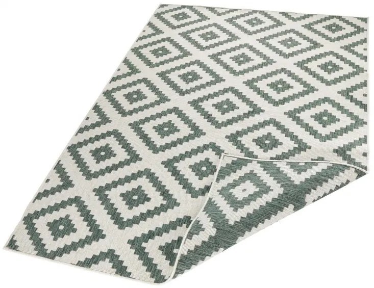 NORTHRUGS - Hanse Home koberce AKCE: 80x250 cm Kusový koberec Twin-Wendeteppiche 103131 grün creme – na ven i na doma - 80x250 cm