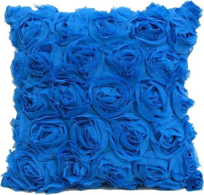 Polštář ROSE 40x40 cm, modrá MyBestHome Varianta: Povlak na polštář s antialergickou prošívanou výplní, 40x40 cm