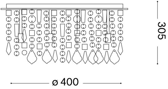 Ideal Lux - LED Křišťálové stropní svítidlo ROYAL 8xG9/3W/230V pr. 40 cm