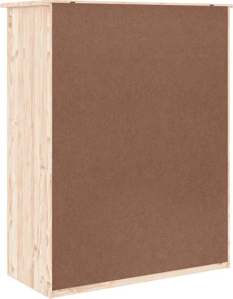vidaXL Botník ALTA 77 x 35 x 96 cm masivní borové dřevo [353924] Barva: Bílá