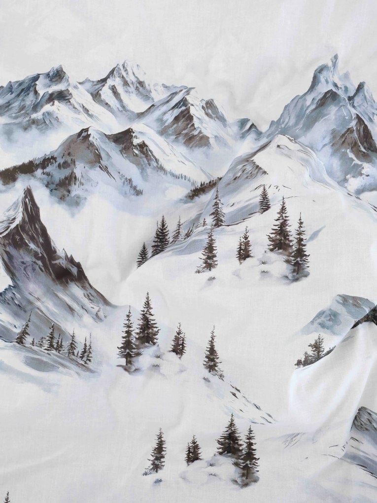 MK Lůžkoviny Vánoční bavlněný povlak na polštář Renforcé 40 x 60 cm - Hory