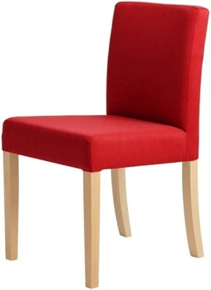 Červená židle s přírodními nohami Custom Form Wilton