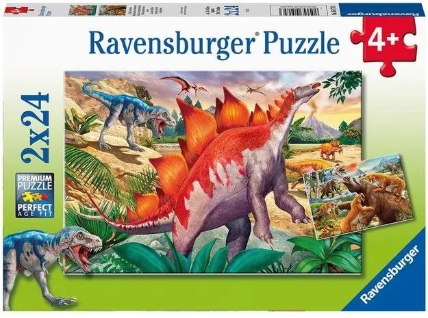 Puzzle ravensburger puzzle 051793 svět dinosaurů 2x24 dílků