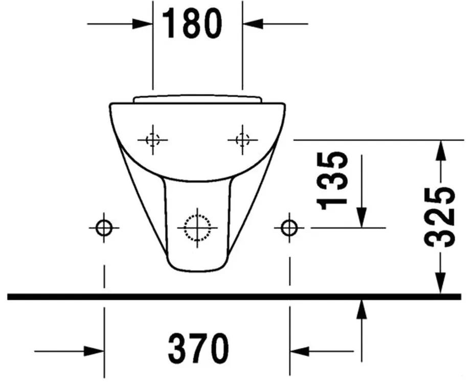 Duravit D-Code - závěsný bidet Compact, 35x48 cm 22371500002