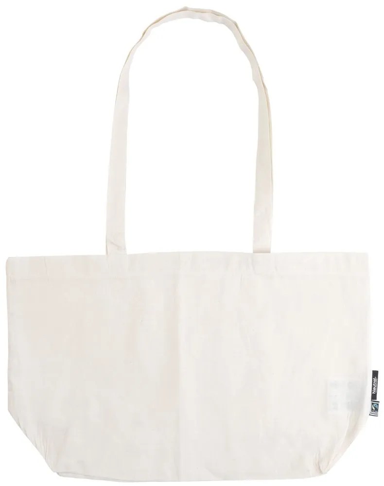 Neutral Velká nákupní taška přes rameno z organické Fairtrade bavlny - Přírodní