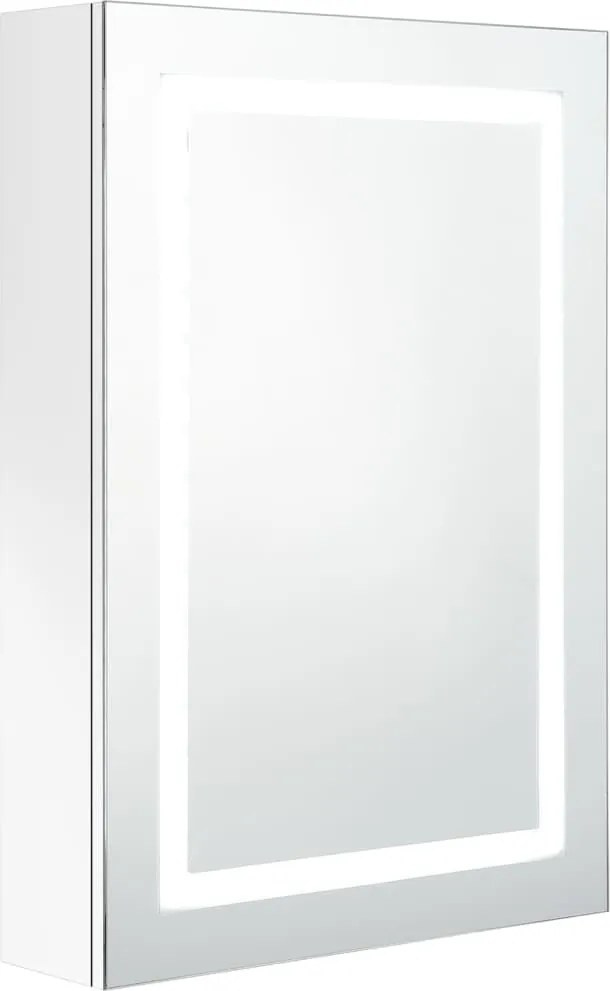 LED koupelnová skříňka se zrcadlem zářivě bílá 50 x 13 x 70 cm 326494