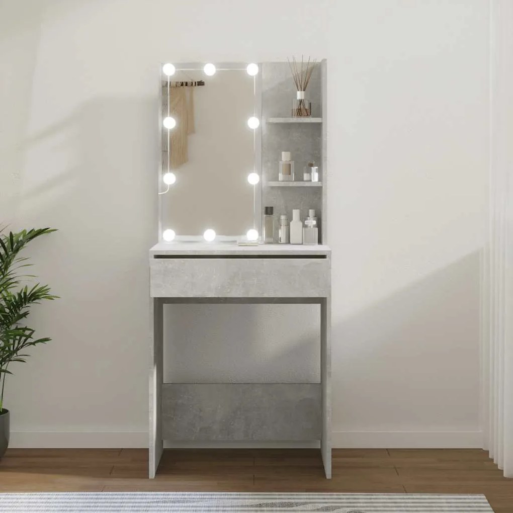 vidaXL Toaletní stolek s LED 60 x 40 x 140 cm [808832] Barva: dub artisan