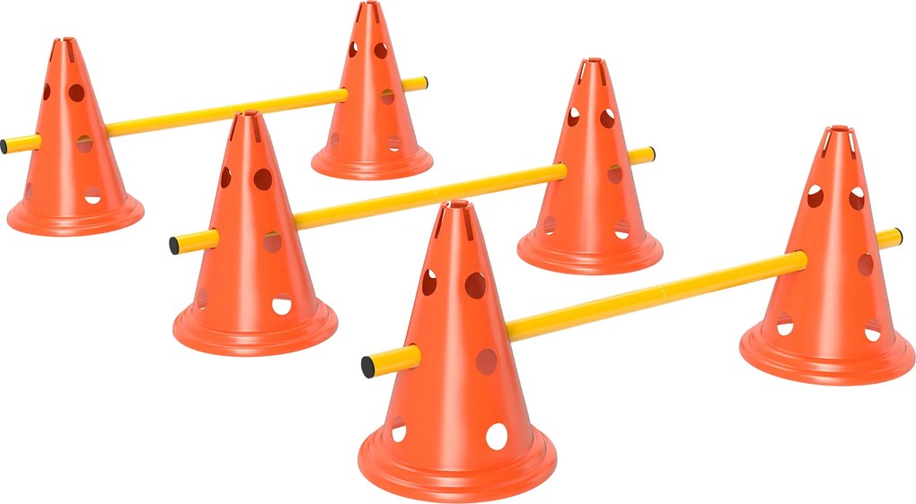 Agility set pro psy 3-dílné vybavení pro výcvik psů Zásuvná sada překážek se 6 kužely 3 překážky Přepravní taška